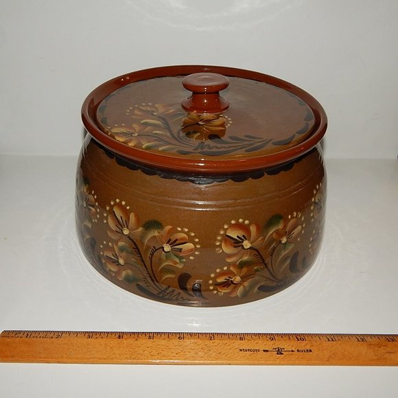 Eldreth Pottery | Kitchen | Eldreth Redware Pottery Large Crock With ...